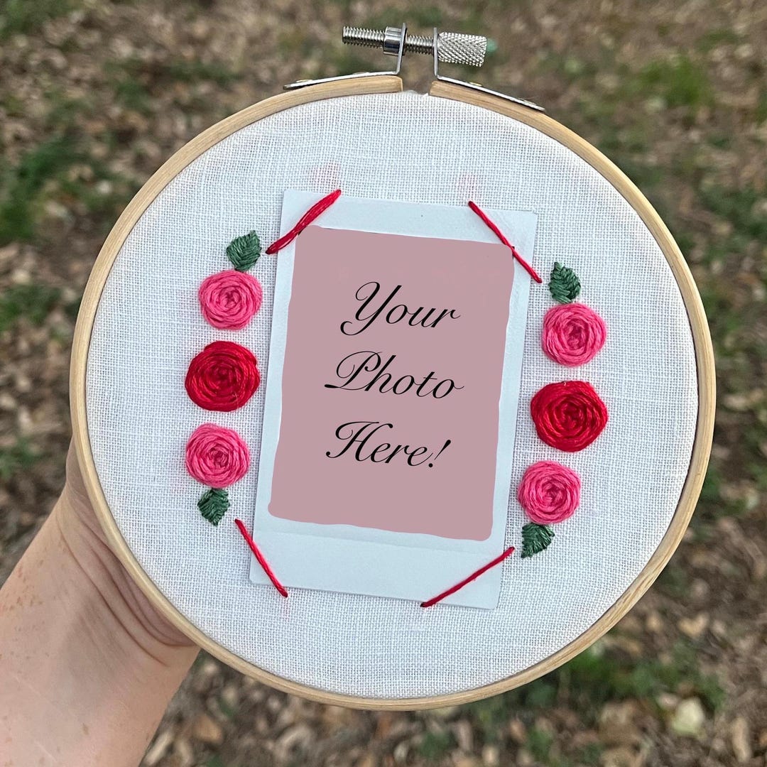 Hand Embroidered Polaroid Photo Frame/photo Holder - Etsy