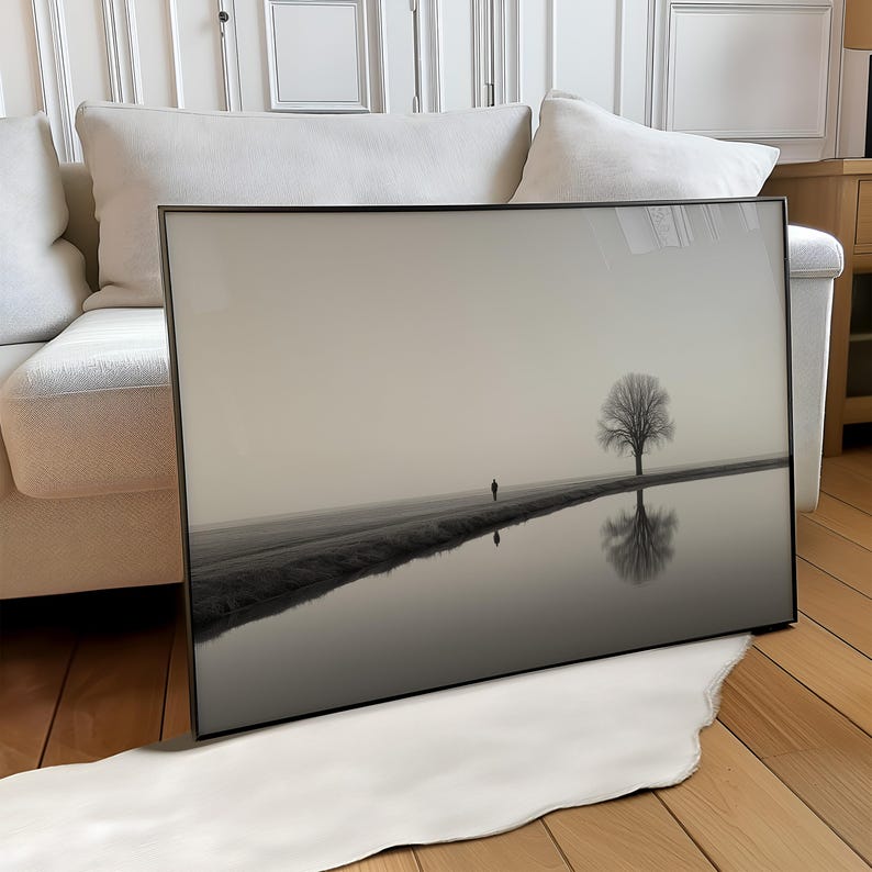 Lone Tree Landscape Print: Minimalist Nature Art (large Sizes) - Etsy UK