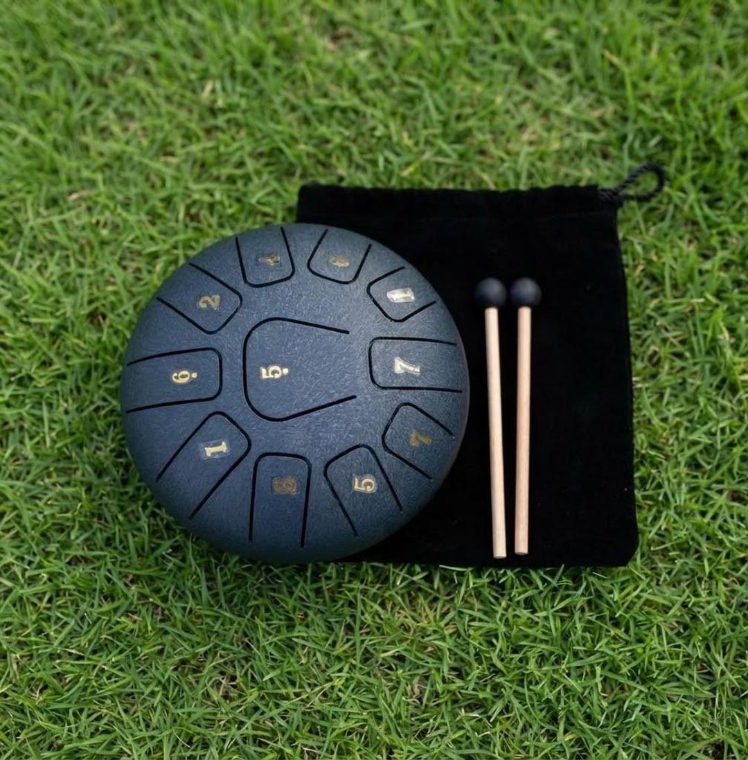 Steel Tongue Drum 11 Notes – Handpan Style Rain Drum, Meditation, Sound ...