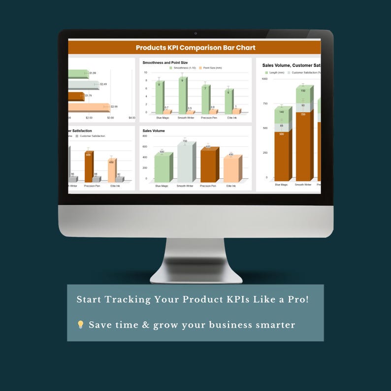 Product KPI Comparison Google Sheets Dashboard Template | Sales Tracker ...