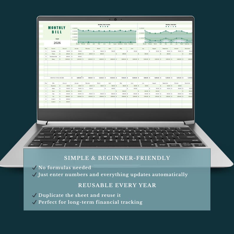 Google Sheets Monthly Budget Template: Income & Expense Tracker ...