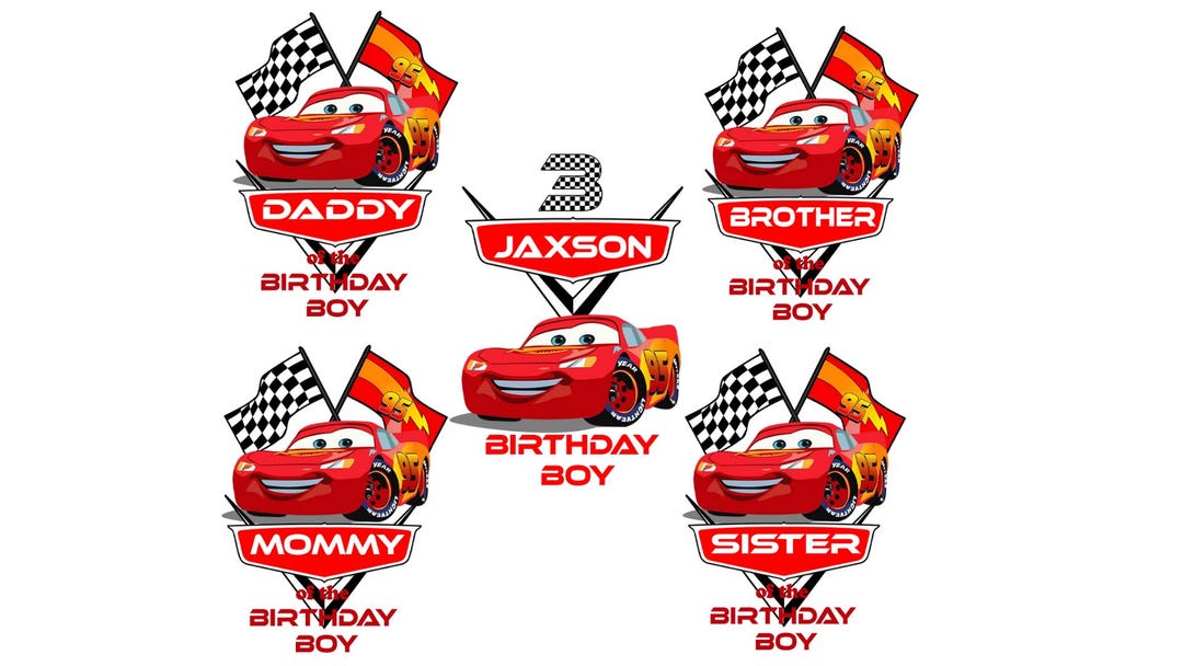 Racing Car Family Birthday PNG, Cars Birthday Boy Design, Race Car ...