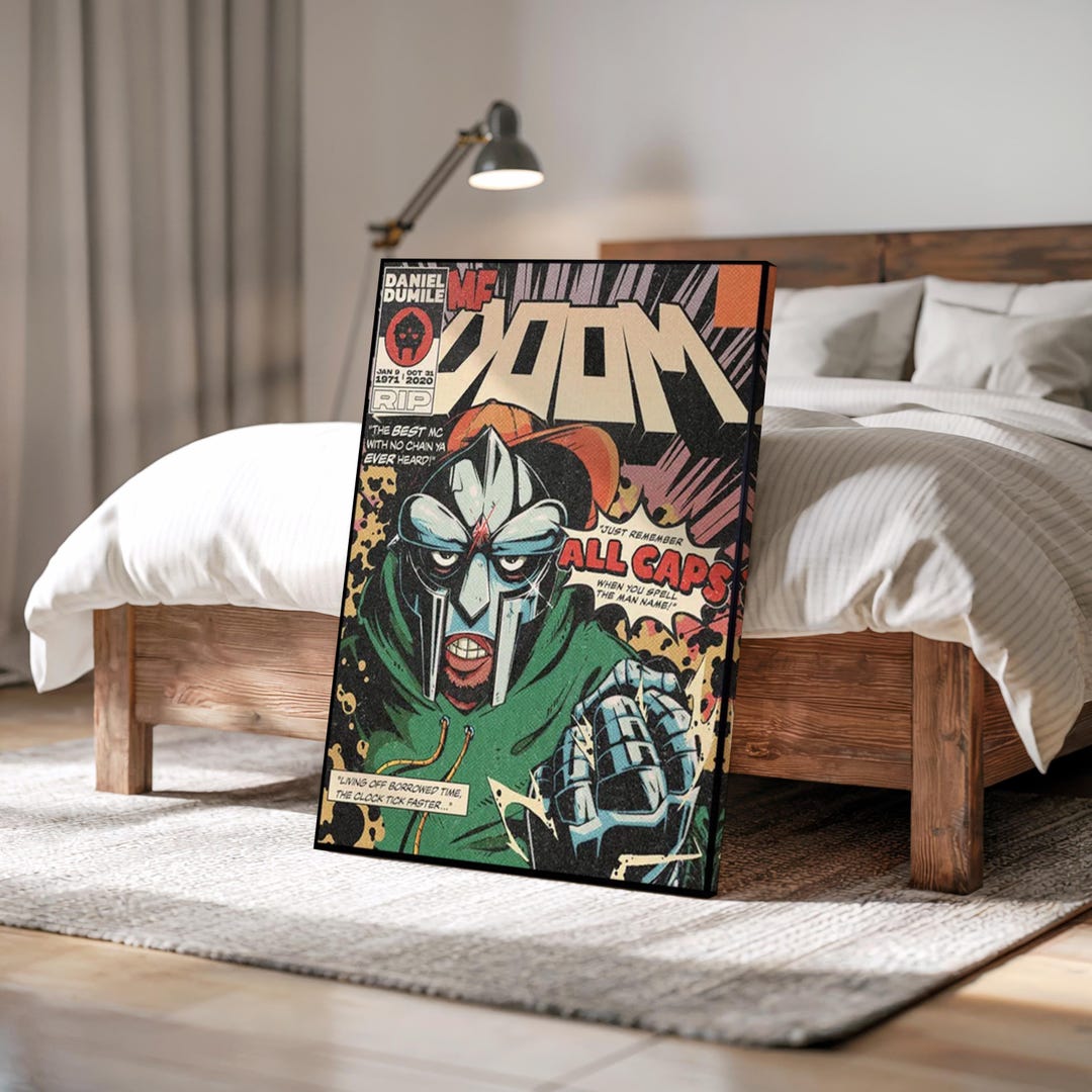MF Doom Comic Art Poster, East Coast Hip Hop Canvas Print - Etsy