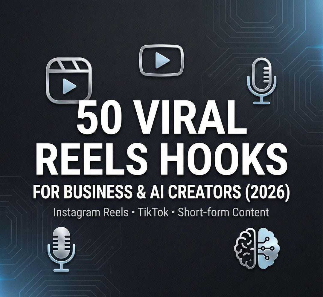 50 Viral Reels Hooks for Business & AI Creators (2026) | Short Form ...