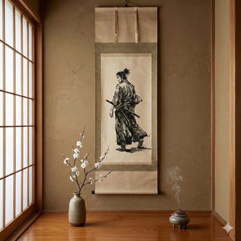 Sumi-e Samurai Bundle - Ultra High-res PNG - Japanese Ink Wash Clipart ...