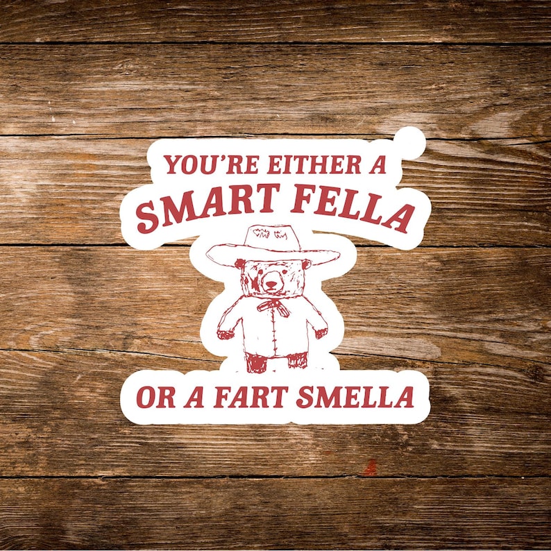 Yore Either a Smart Fella or a Fart Smella Sticker Decal - Etsy