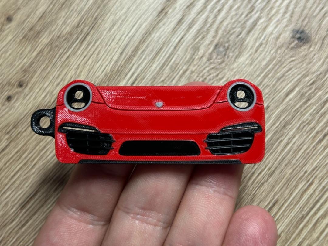 3D Printed Sports Car Keychain | 991 Style Front End Keychain | Custom ...