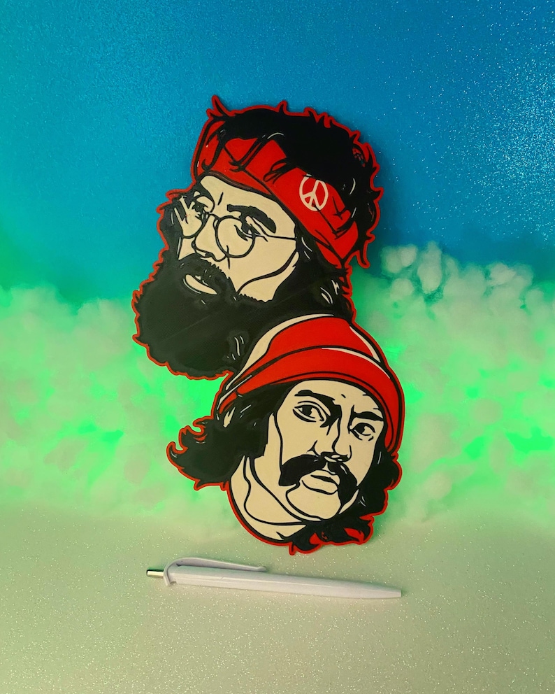 Cheech and Chong Inspired Art | Classic Comedy Duo Decor | up in Smoke ...