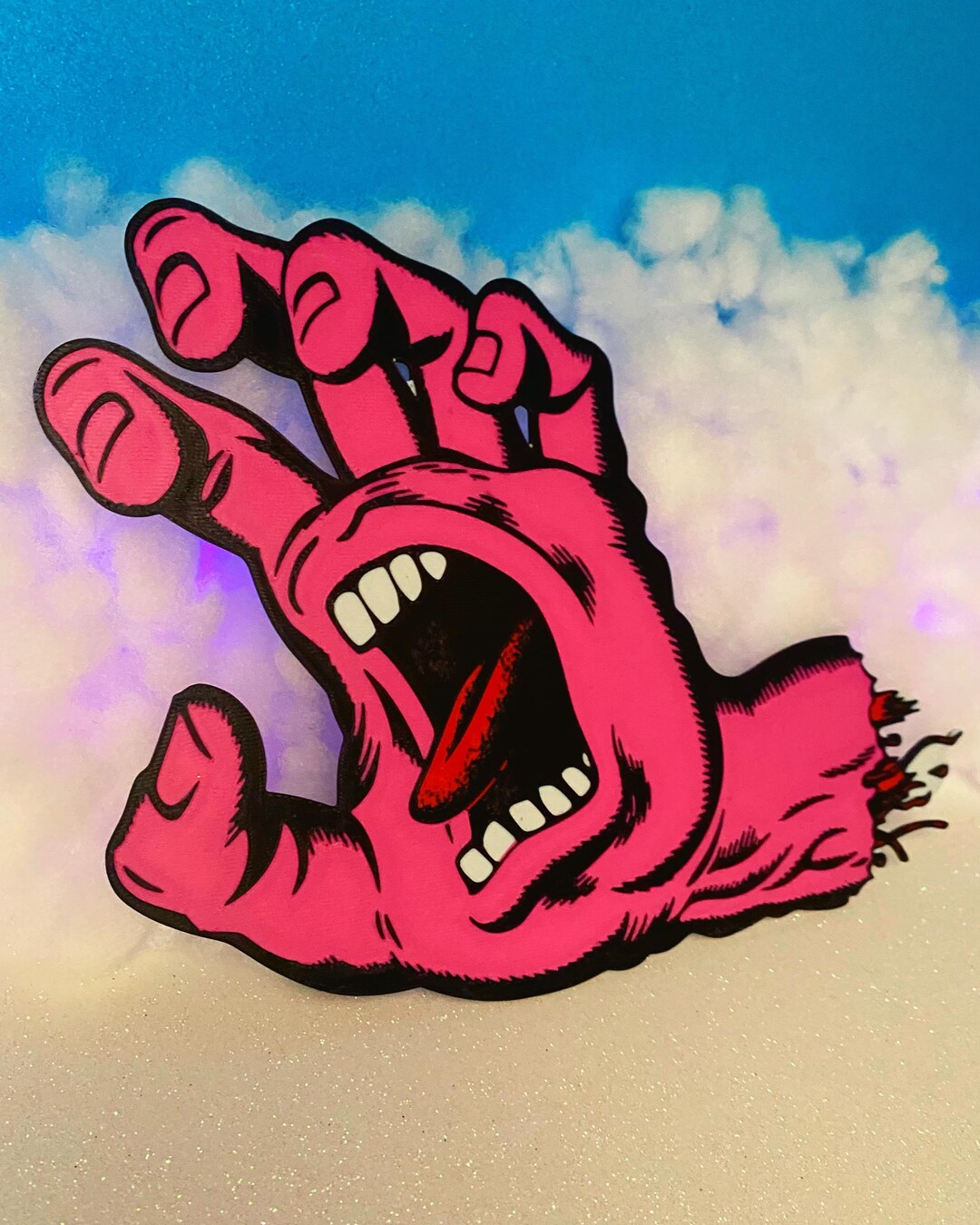 Pink Screaming Hand Wall Art | Santa Cruz Skate Icon | Jim Phillips ...