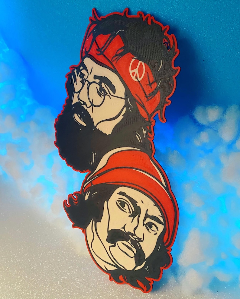 Cheech and Chong Inspired Art | Classic Comedy Duo Decor | up in Smoke ...