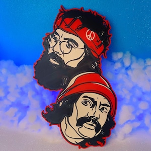 Cheech and Chong Inspired Art | Classic Comedy Duo Decor | up in Smoke ...