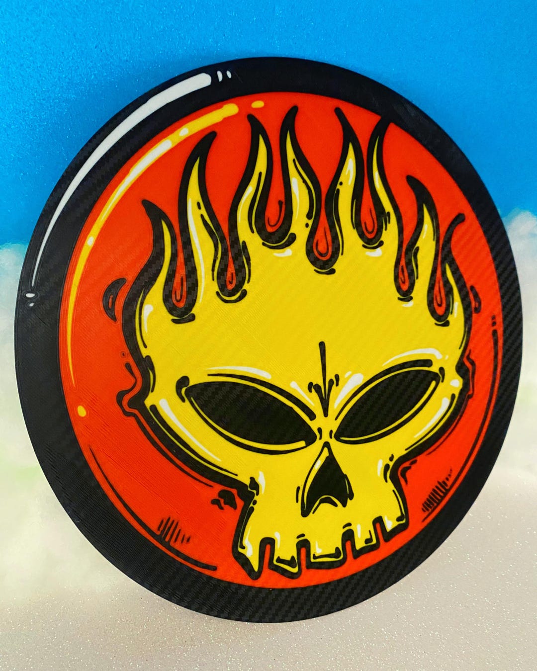 The Offspring Flaming Skull Wall Art | 90s Punk Rock Band Decor | Skate ...