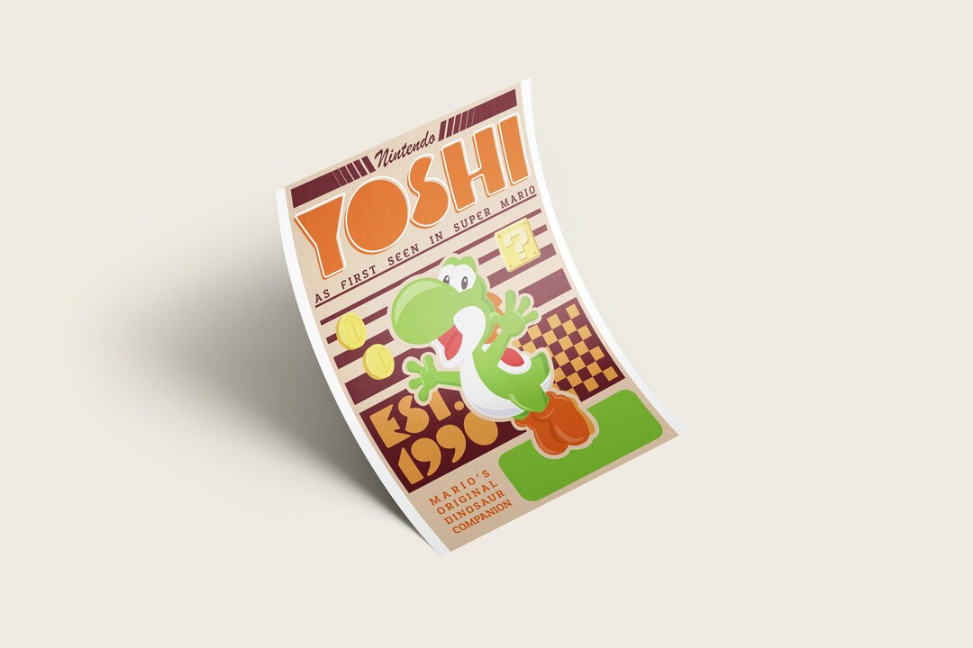 Yoshi Poster — Nintendo Character - Etsy