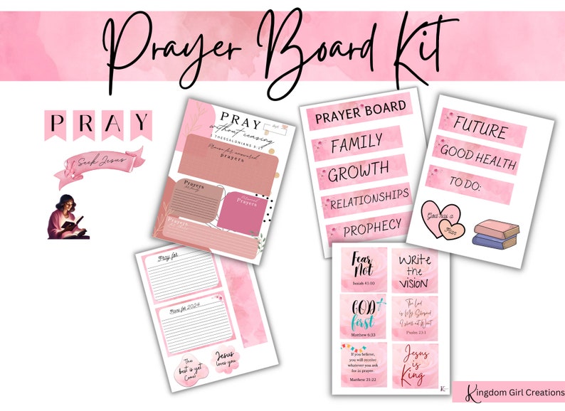 Prayer Board Kit, Digital Prayers, Printable Prayers, Christian Digital ...