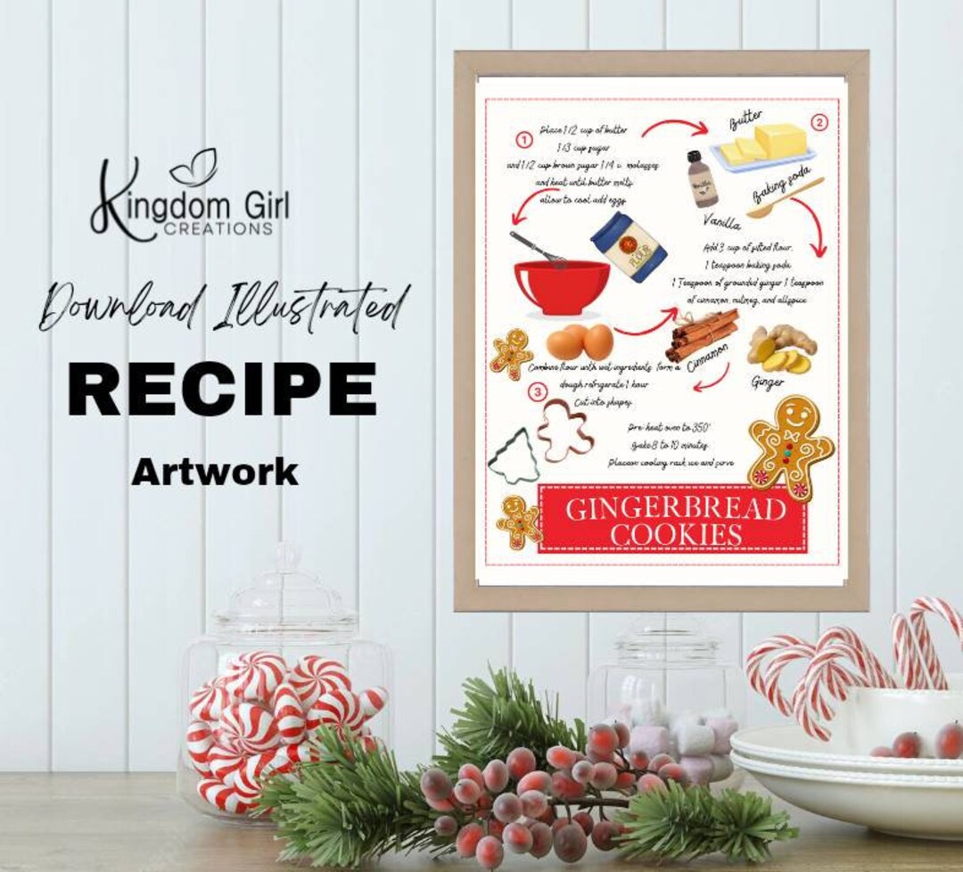 Download Illustrated Recipe Gingerbread Recipe Printable Gingerbread ...