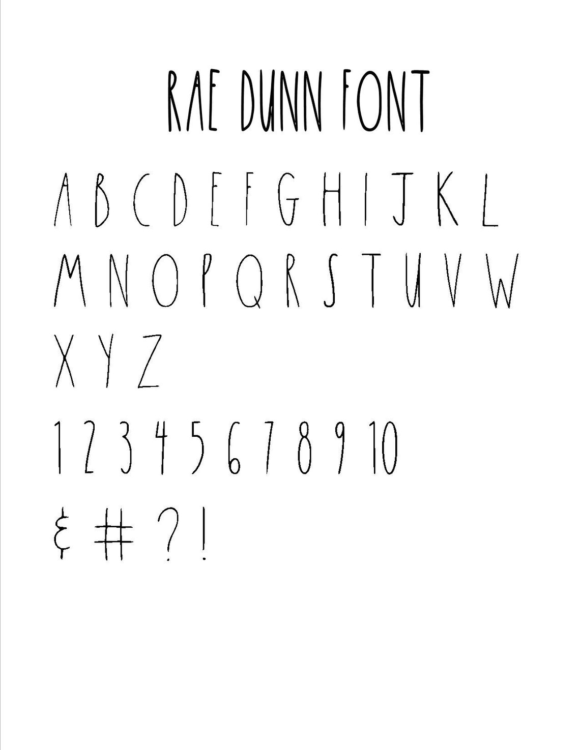 Farmhouse Rae Dunn Inspired Font - Etsy