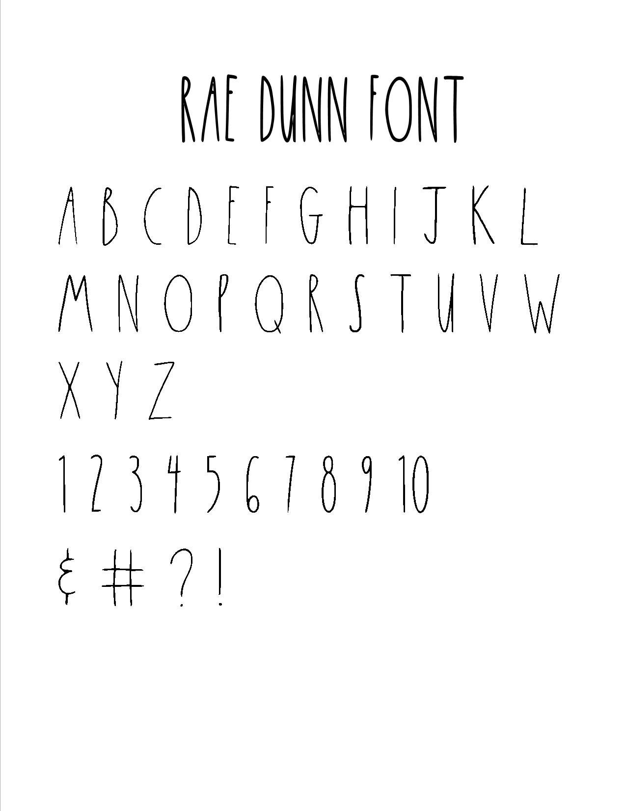 Farmhouse Rae Dunn Inspired Font - Etsy