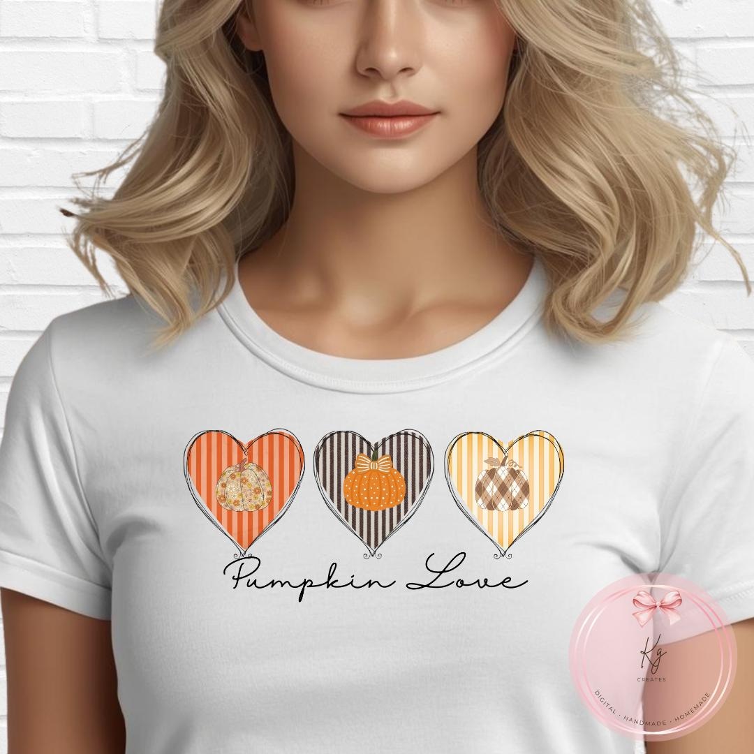 Pumpkin Love Hearts PNG, Fall Digital Art (digital Download) - Etsy