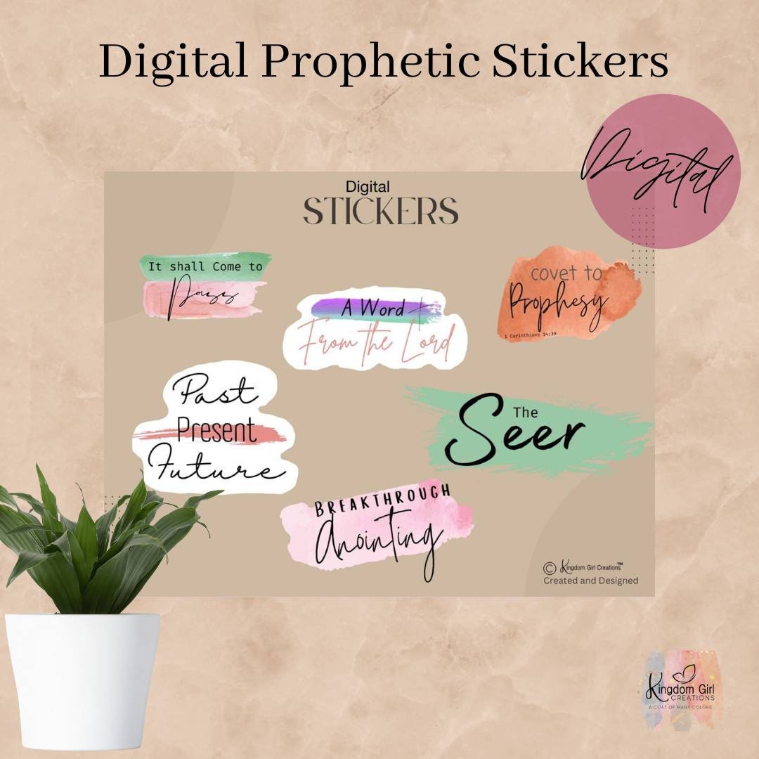 Prophetic Stickers: Christian Planner Stickers (digital Download) - Etsy
