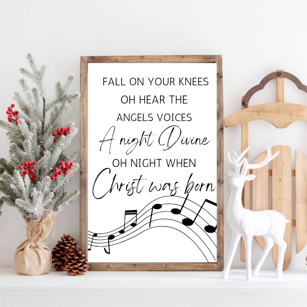 Printable Downloads Oh Holy Night Christ Divine Printable Download ...