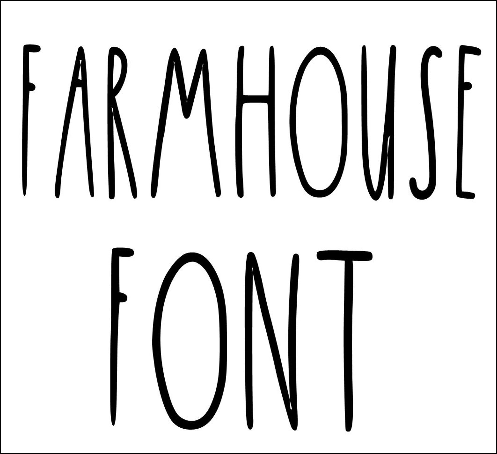 Farmhouse Rae Dunn Inspired Font - Etsy