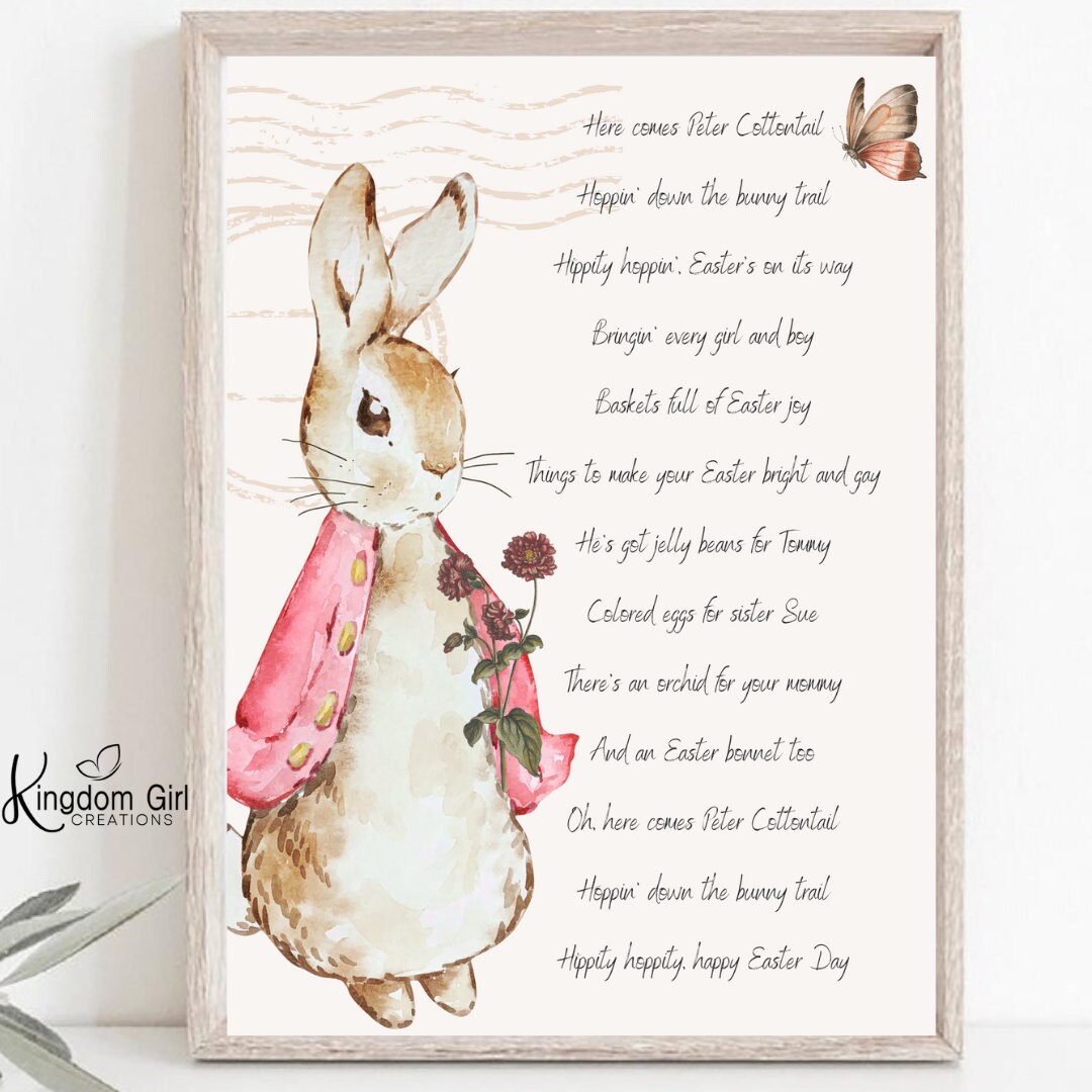 Easter Printable Peter Cottontail Digital Download Printable Easter ...