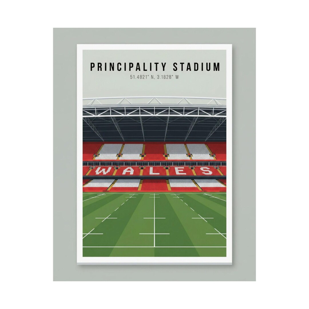 Principality Stadium Wales Poster, Wales Rugby | Matte Vertical Stadium ...