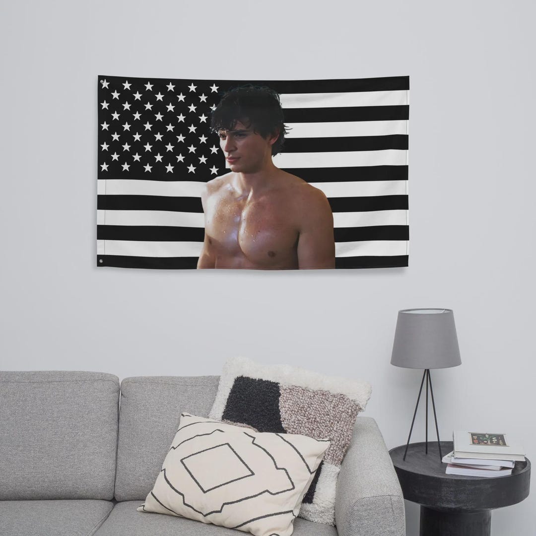 Tom Welling Flag - Black American Flag Tapestry - Smallville Wall Decor ...