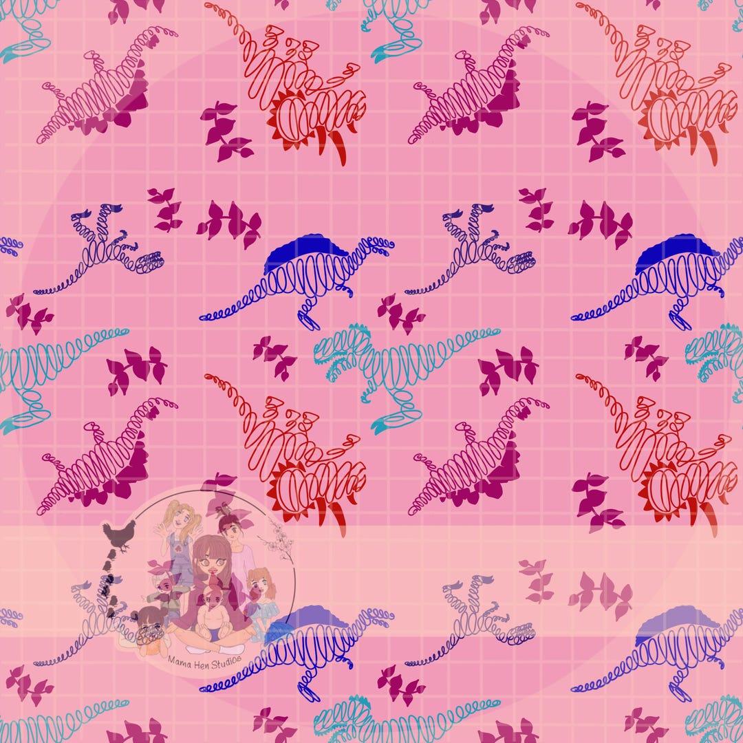 Scribble-sarus Pink Seamless File - Etsy