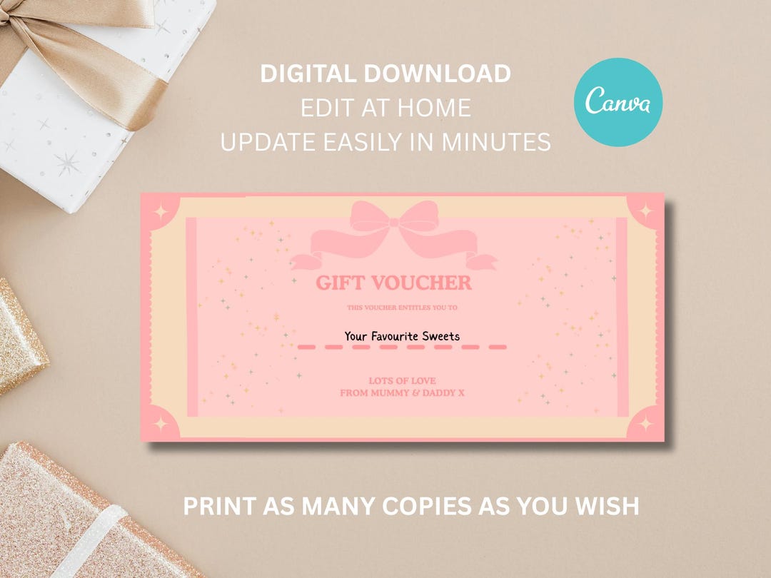Printable Kids Reward Coupons | Editable Treat Vouchers for Home or ...