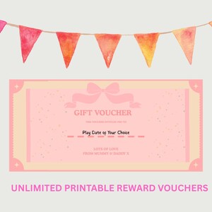 Printable Kids Reward Coupons | Editable Treat Vouchers for Home or ...