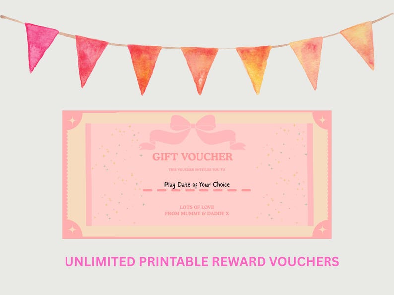 Printable Kids Reward Coupons | Editable Treat Vouchers for Home or ...