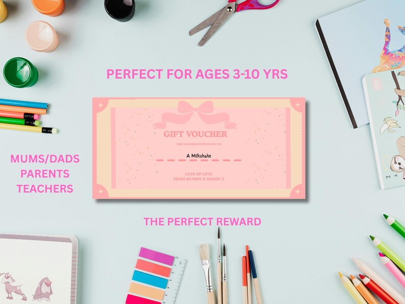 Printable Kids Reward Coupons | Editable Treat Vouchers for Home or ...