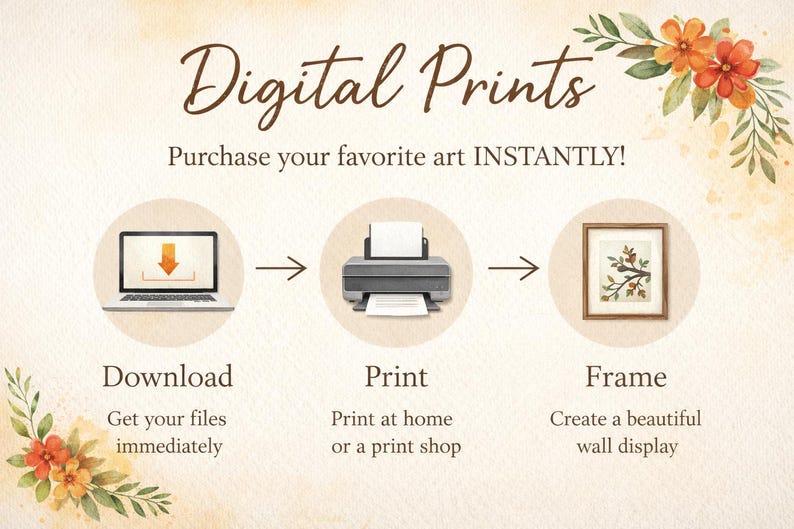 Birch Forest Scene, Printable Digital Download, Studioprintframe AUTUMN ...