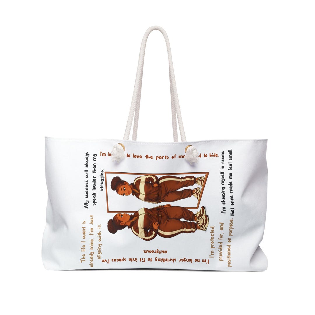 Sav Logo Weekender Bag | Empowerment Illustration Weekender Bag - Etsy