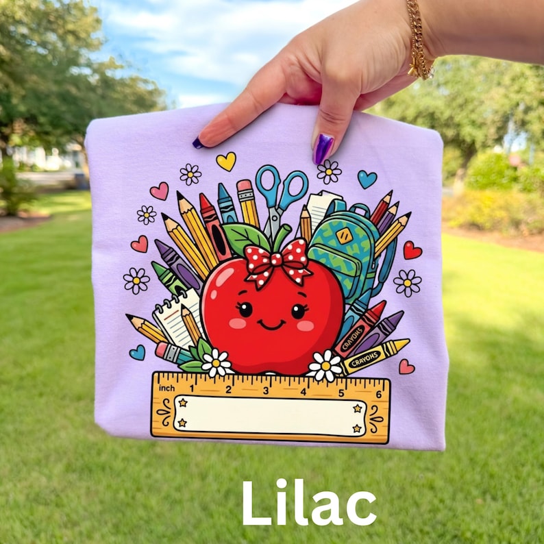 Personalized Teacher Shirt, Custom Apple School Design, Back to School ...
