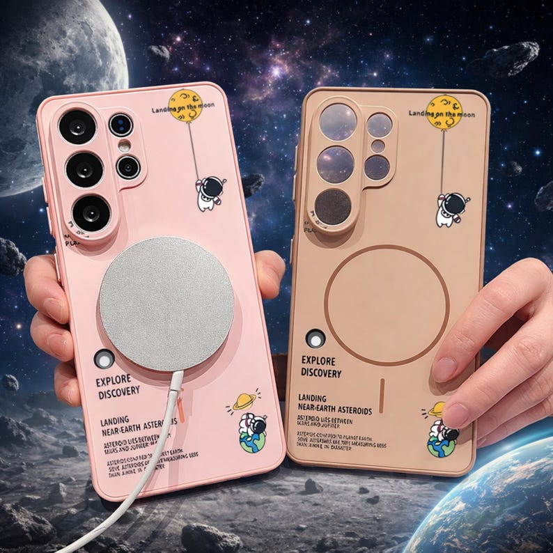 Little Astronaut Magnetic Phone Case for Samsung Galaxy S25, S26, Ultra ...