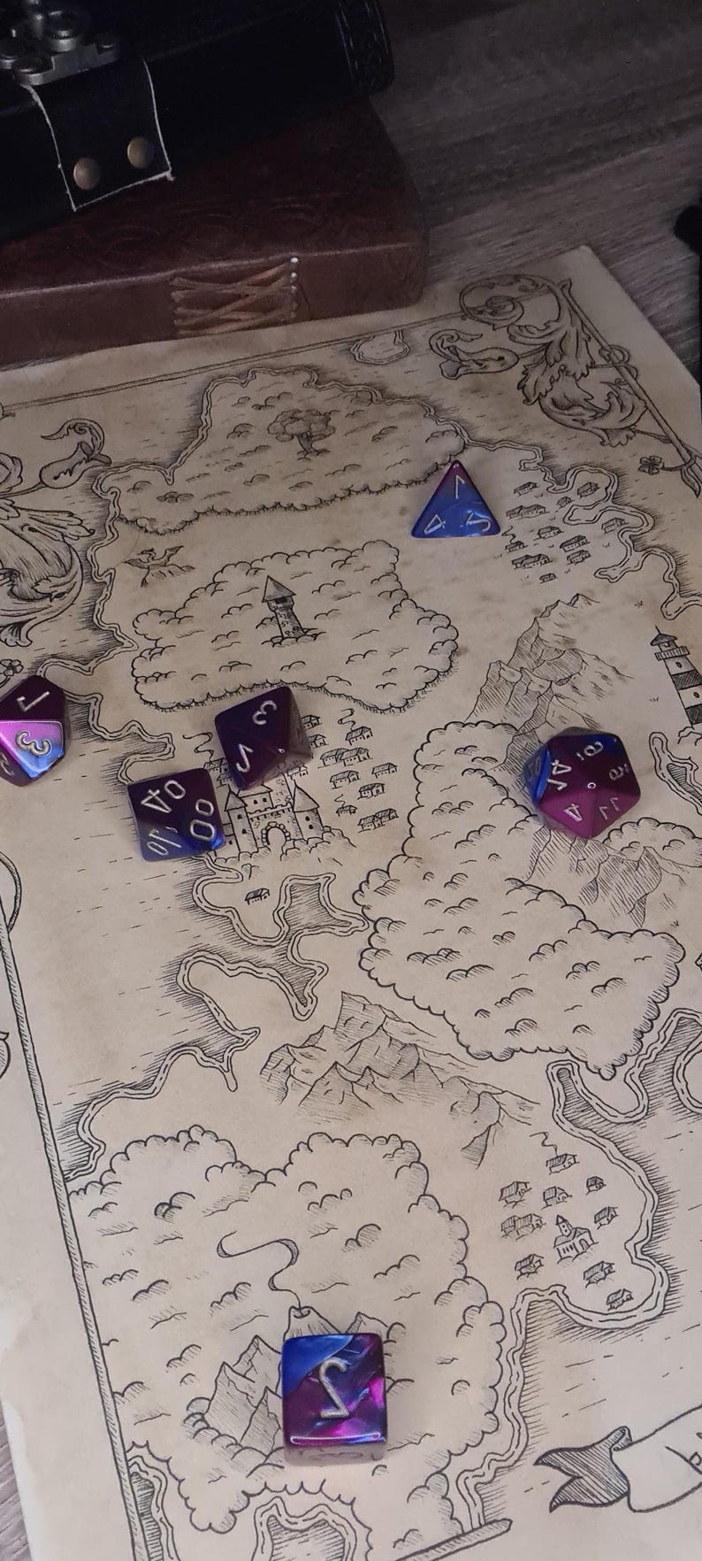 Original Hand-drawn Fantasy Map - Fantasy Authors - D&D - Unique A4 ...