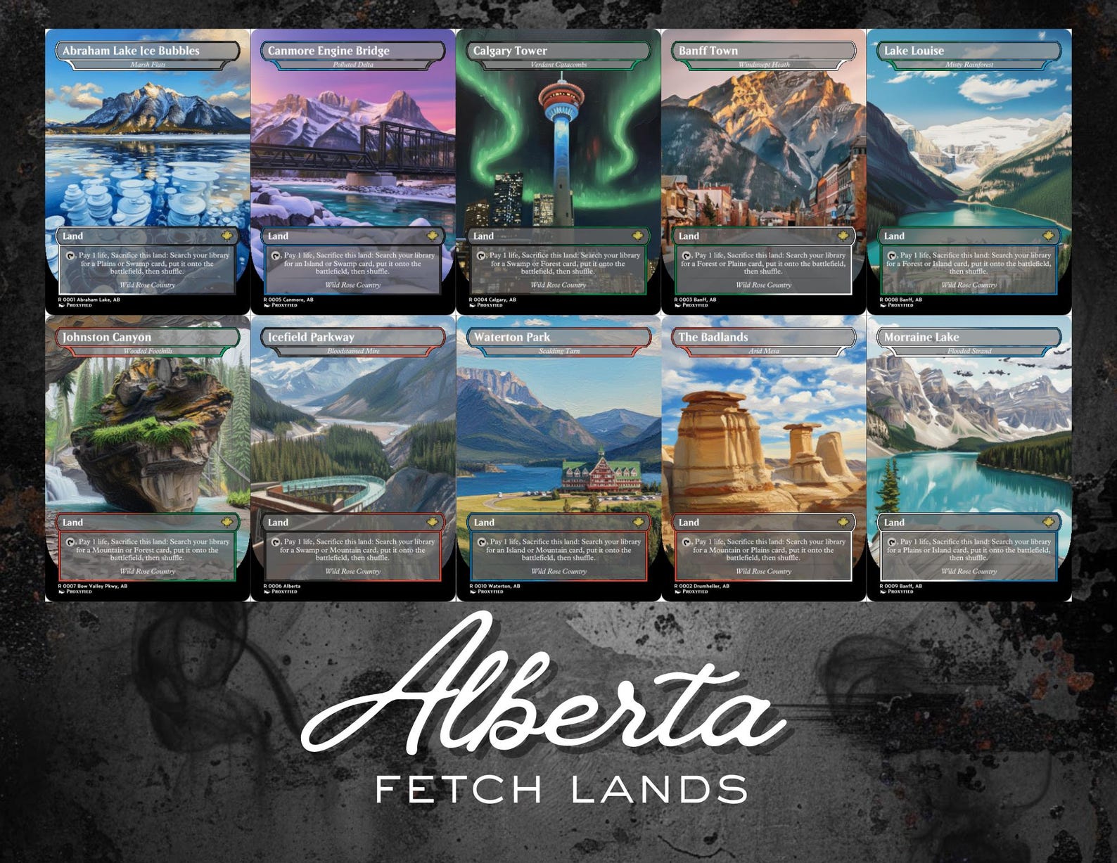 Alberta Fetch Land Bundles | Proxy Cards - Etsy