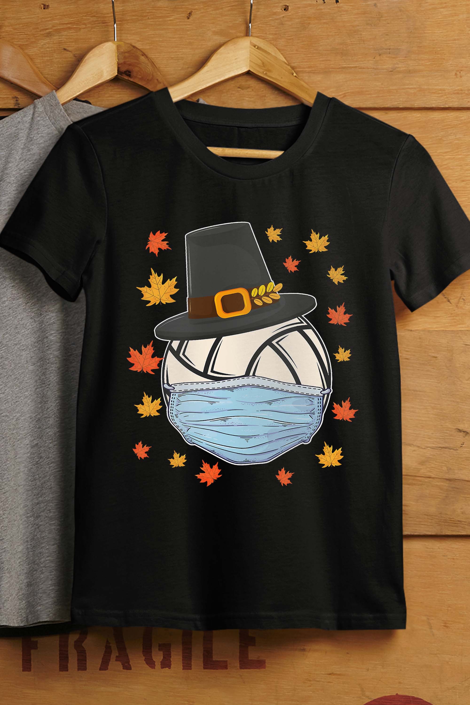 Funny Thanksgiving 2022 Volleyball Turkey wearing mask Gift T-Shirt ...