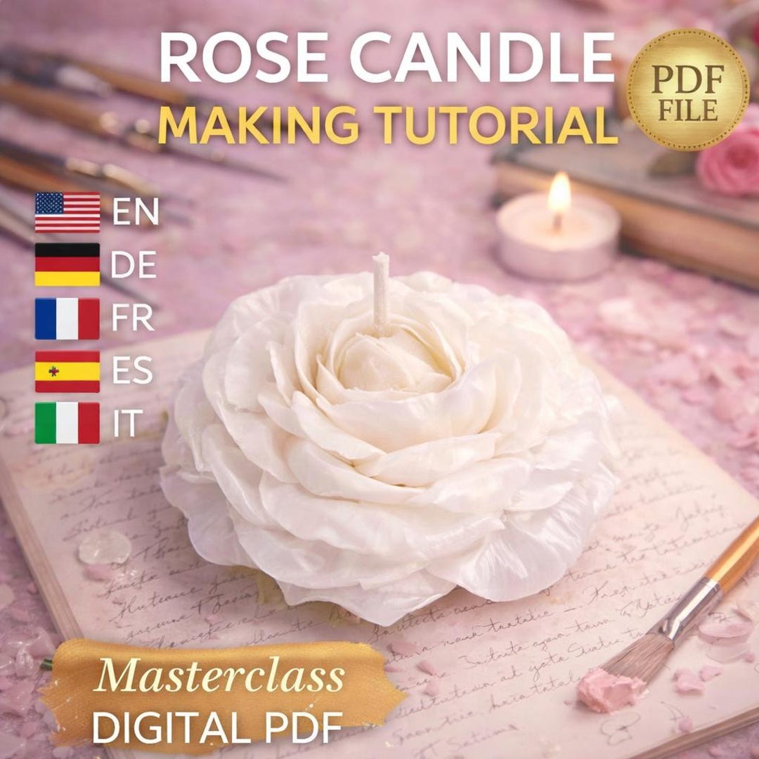 Rose Candle Tutorial | Flexible Floral Wax, DIY (PDF Guide) - Etsy