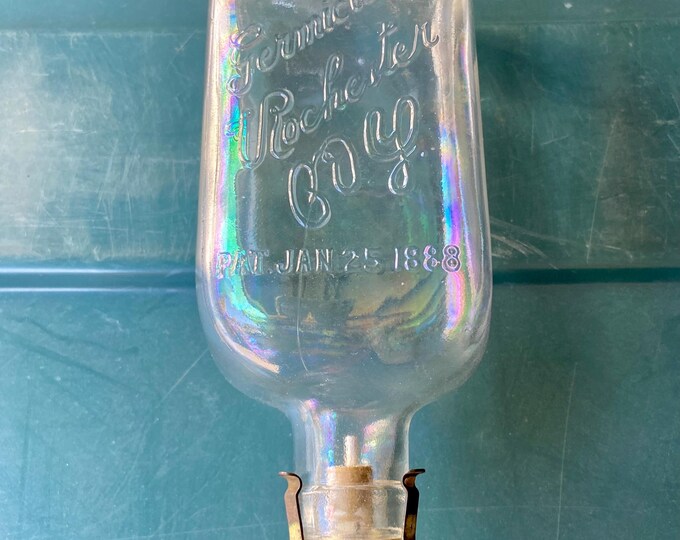 Antique 1800s Glass Hanging IV Embalming Medical Antiseptic ...