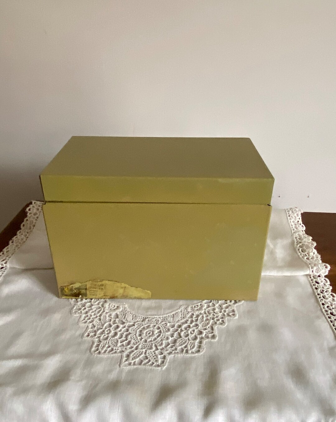 Vintage Large Card File Box, Herald Square,green Metal File Box, MCM ...