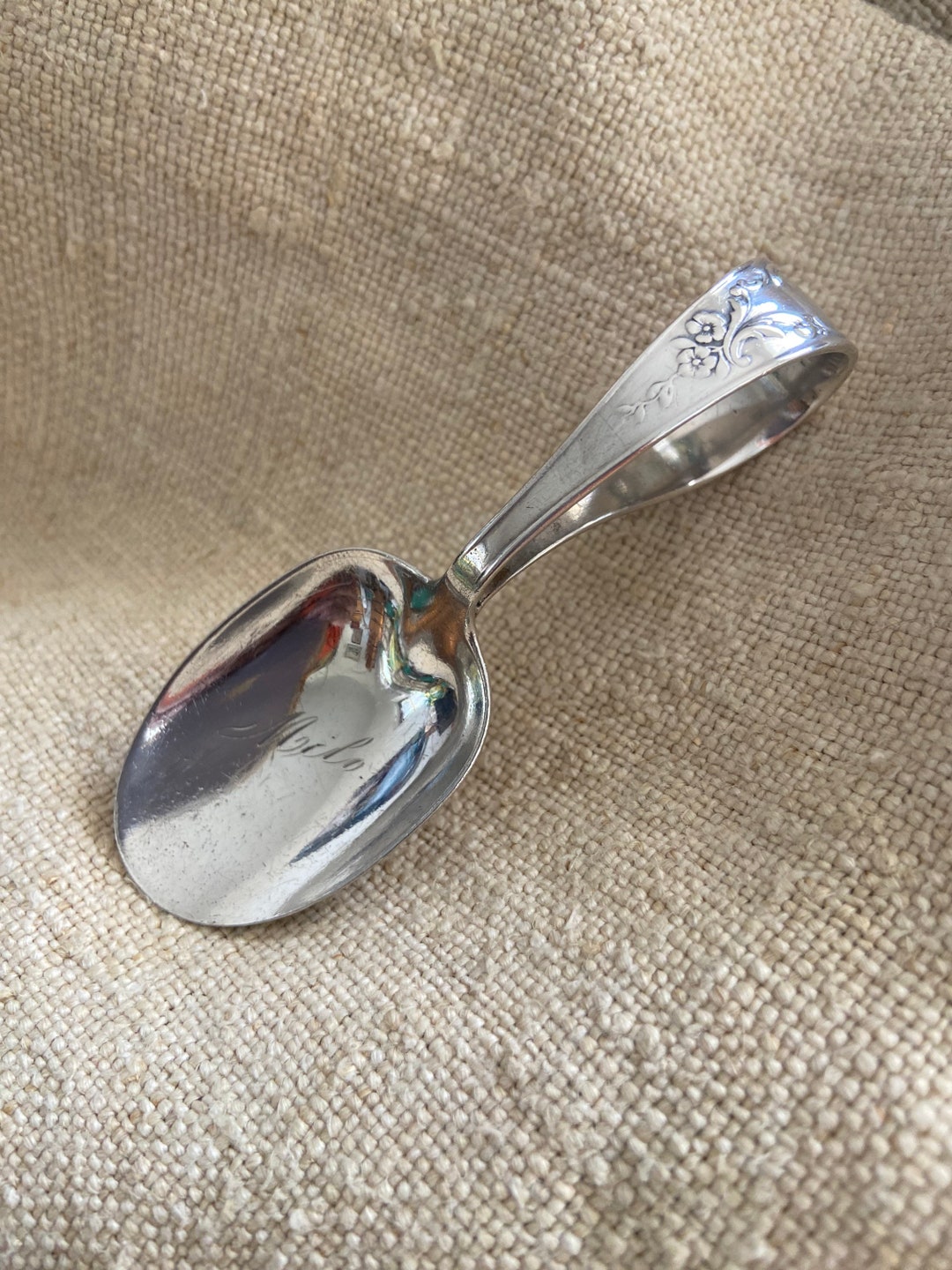 Antique Sterling Bent Baby Spoon,feeding Spoon,baby Shower Gift, Gender ...