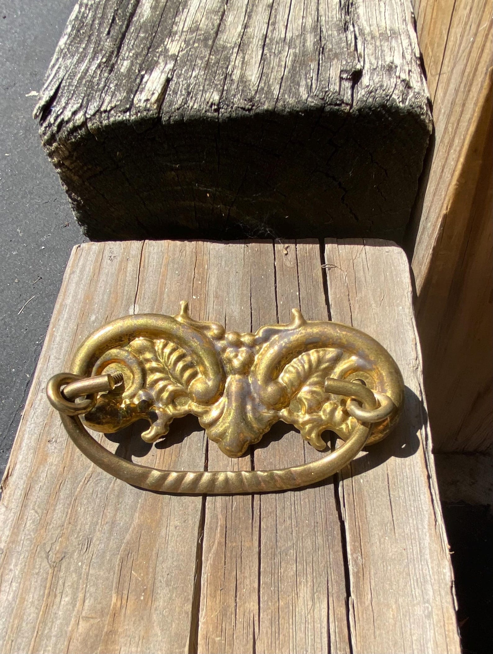 Antique Pressed Brass Repouse Victorian Edwardian Dresser Furniture ...