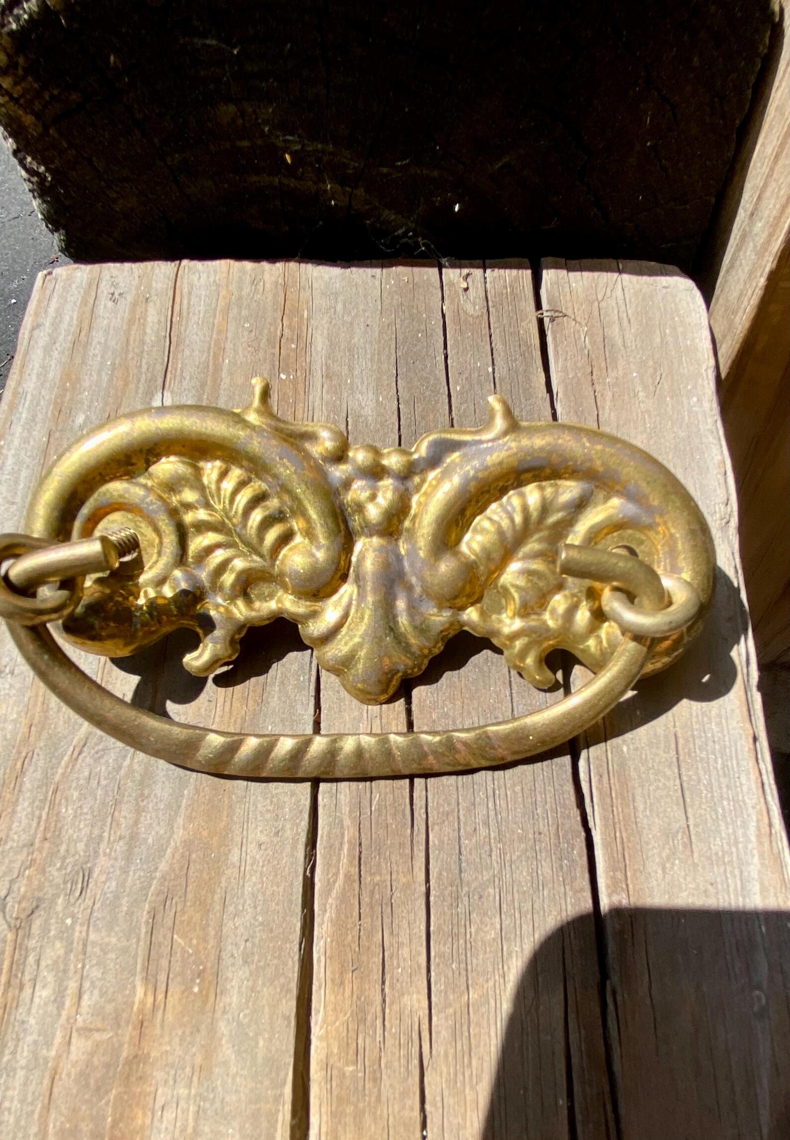 Antique Pressed Brass Repouse Victorian Edwardian Dresser Furniture ...