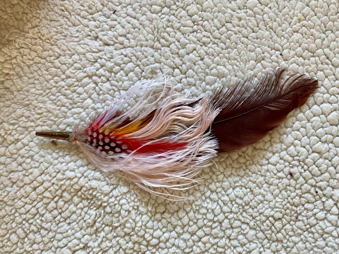 Vintage Feather Cluster Trim, Millinery Hat Plume, Applique Craft ...