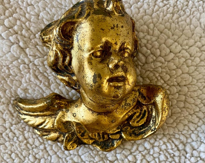 Vintage Italian Cherub Putto Angel Gold Gilt Figurine,italian ...
