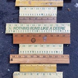 Vintage Lot of 19 Ruler Pieces, Wooden Rulers, Ruler Numbers, Wooden ...