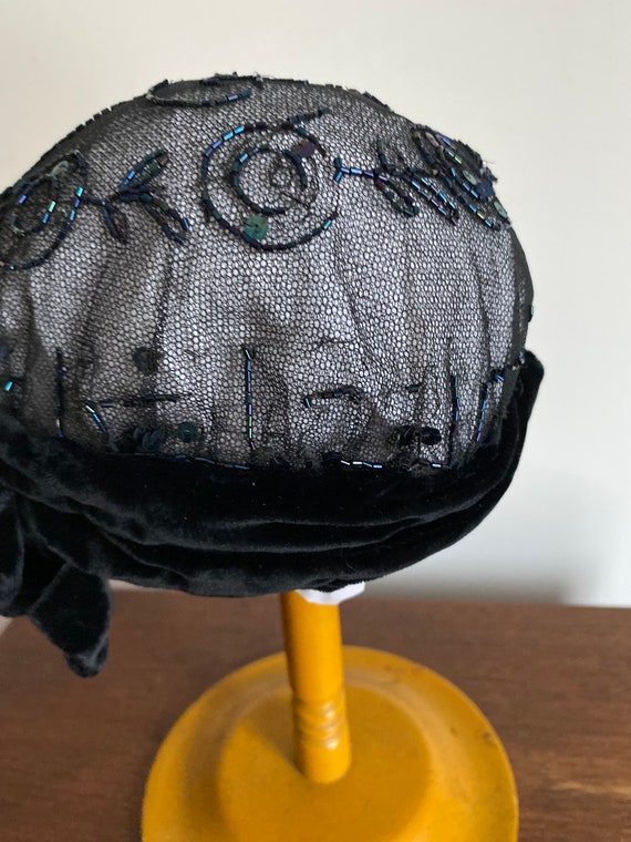 1920s sequin skull cap, Art Deco Flapper Sequin Headp… - Gem